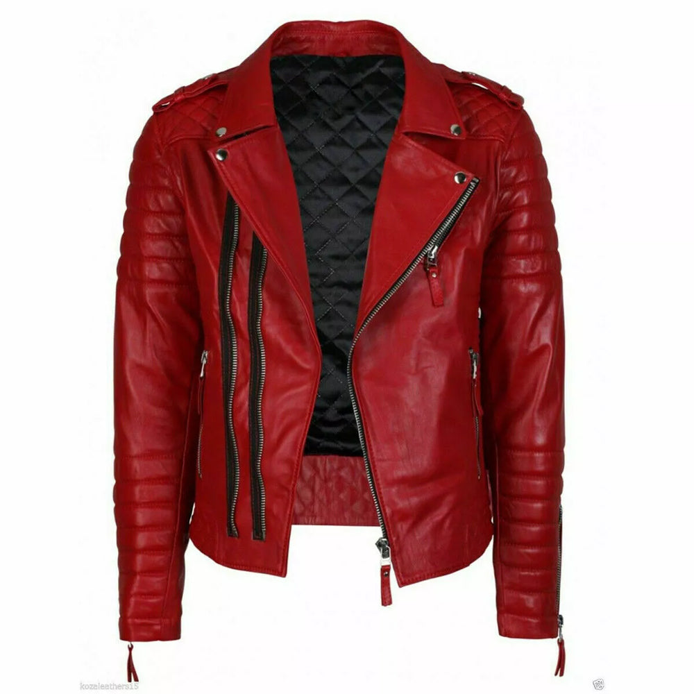 Men's Red Leather Jackets | Buy Real (Genuine) Red Leather Jackets for Men