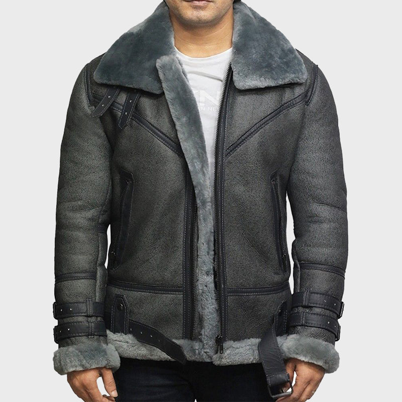 Men's WWII Genuine Sheepskin Leather Jacket | NLC Jackets | New York ...