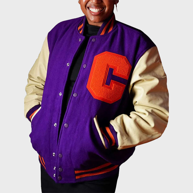 Clemson Tigers Ceremony Letterman Jacket | New York Leather Company
